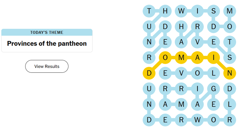 Today's NYT Strands hints and answer: solutions to game #781, April 23