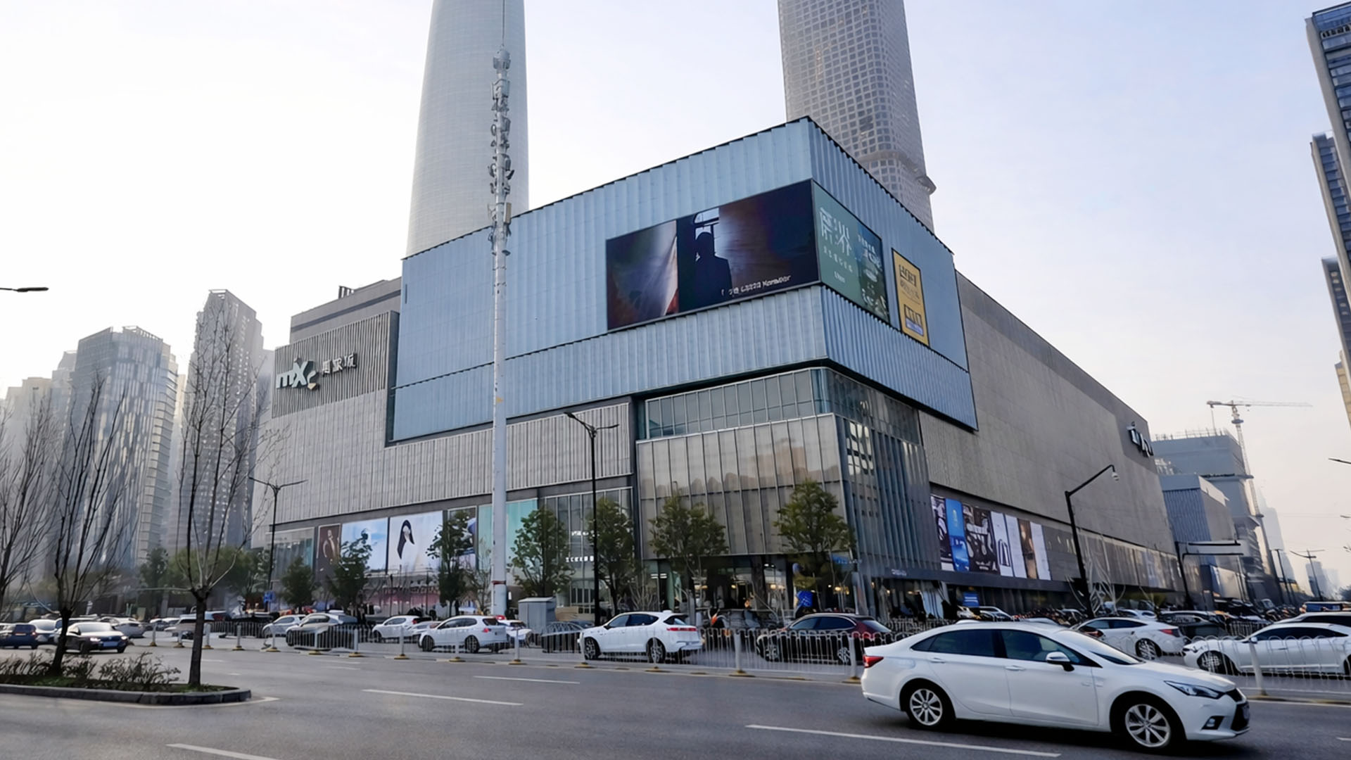 Tall towers and a mall that look dense but feel balanced
