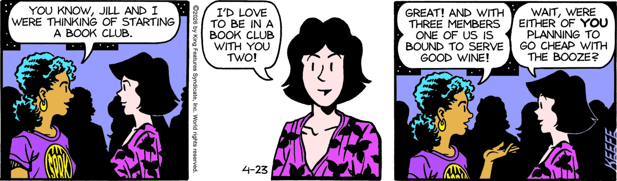 Sally Forth by Francesco Marciuliano; drawn by Jim Keefe