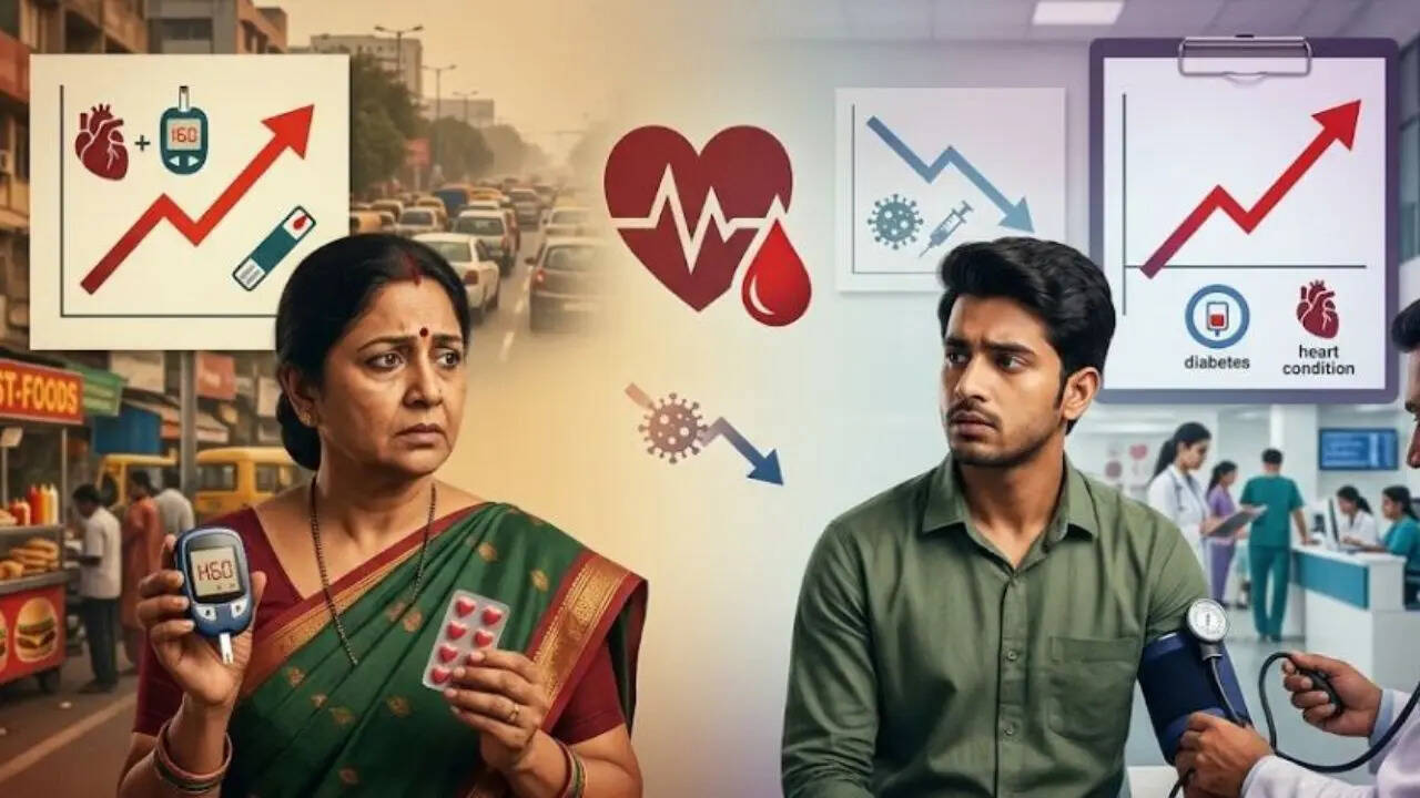Alarming health shift in India: Diabetes, heart disease rise as ...