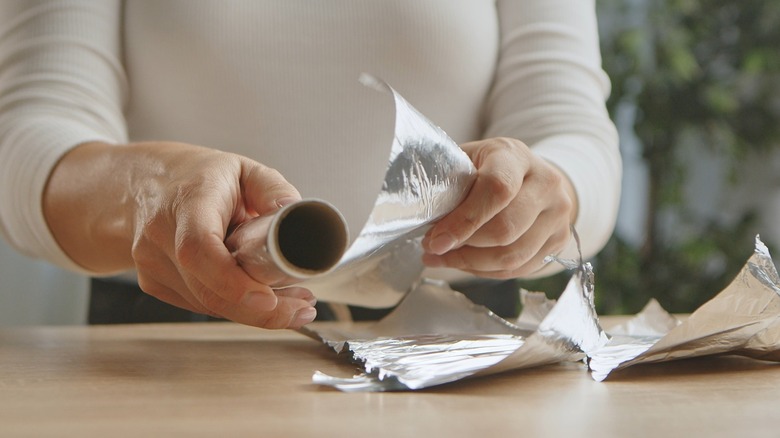 Got a little extra kitchen foil? Make your vegetable garden a safe ...