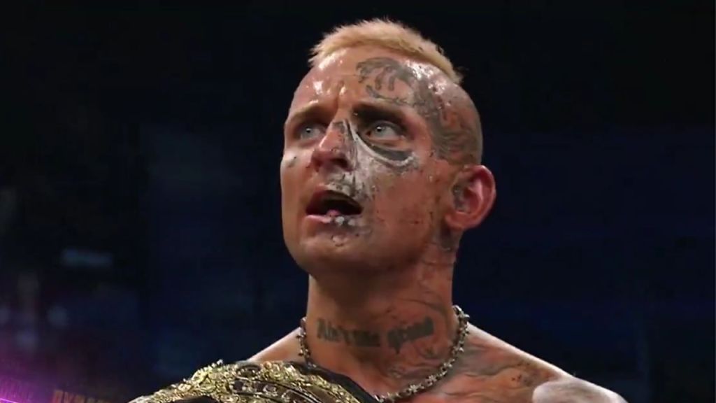 Darby Allin busted open during Mick Foley tribute spot at AEW Double or ...