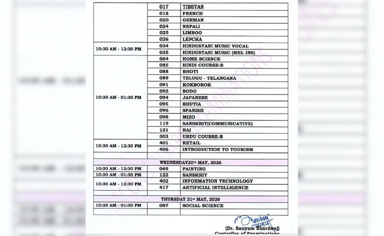 CBSE class 10 second board exams 2026 from May 15, check datesheet here