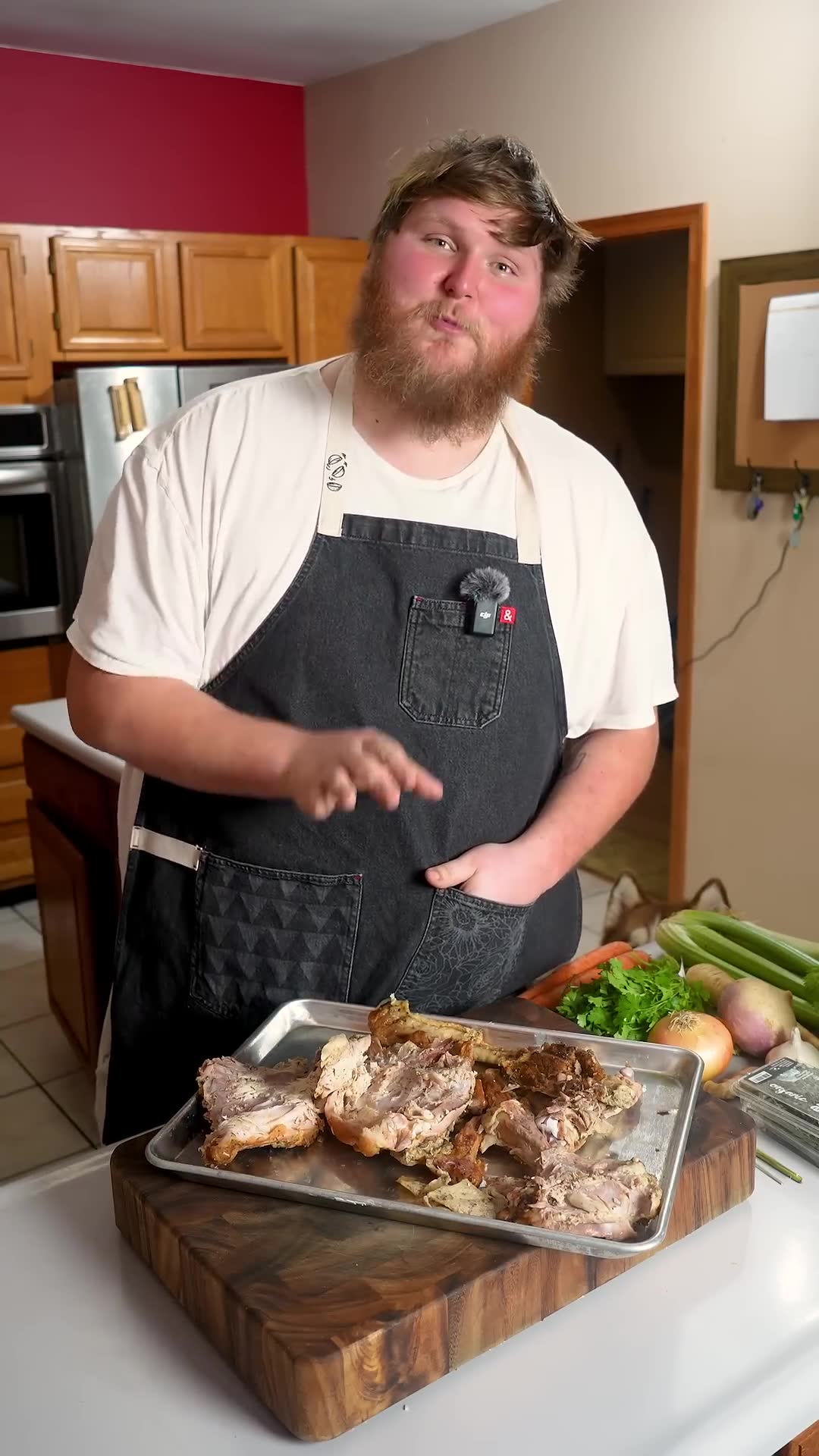 Making rich turkey stock from bones instead of throwing them away