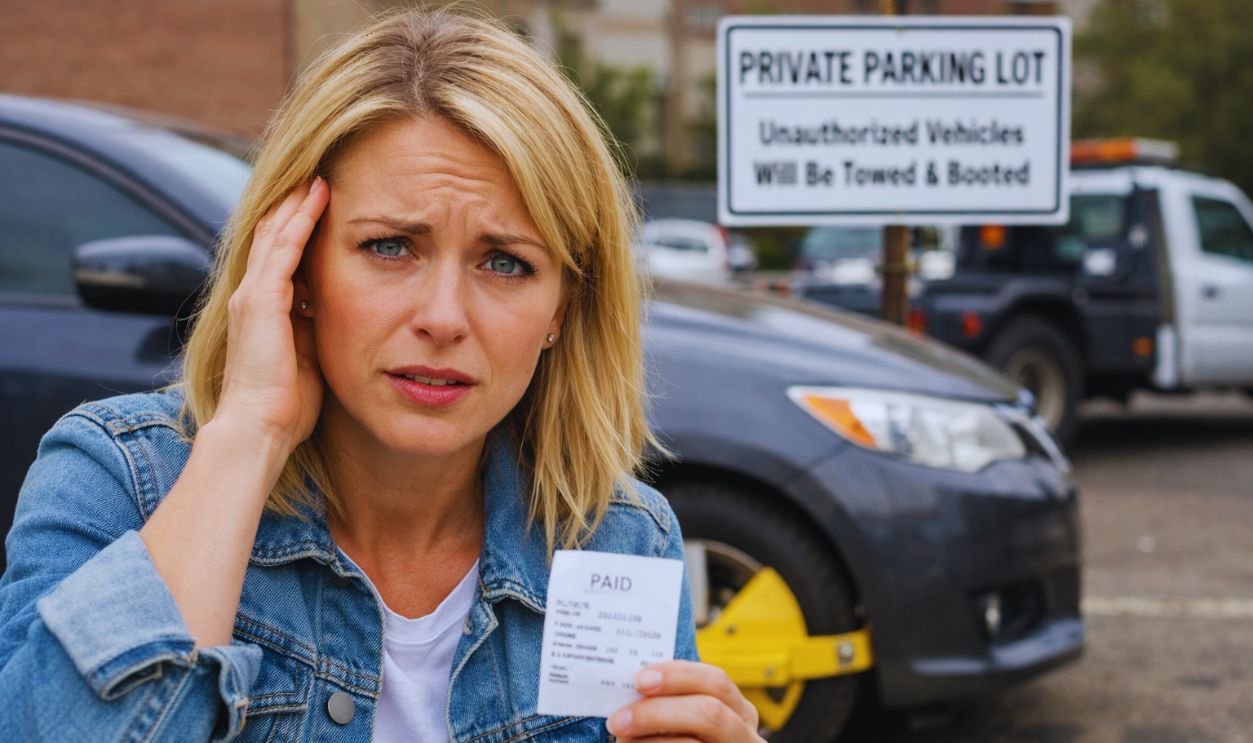My car was booted in a private lot, but I had paid and it wasn't cheap ...