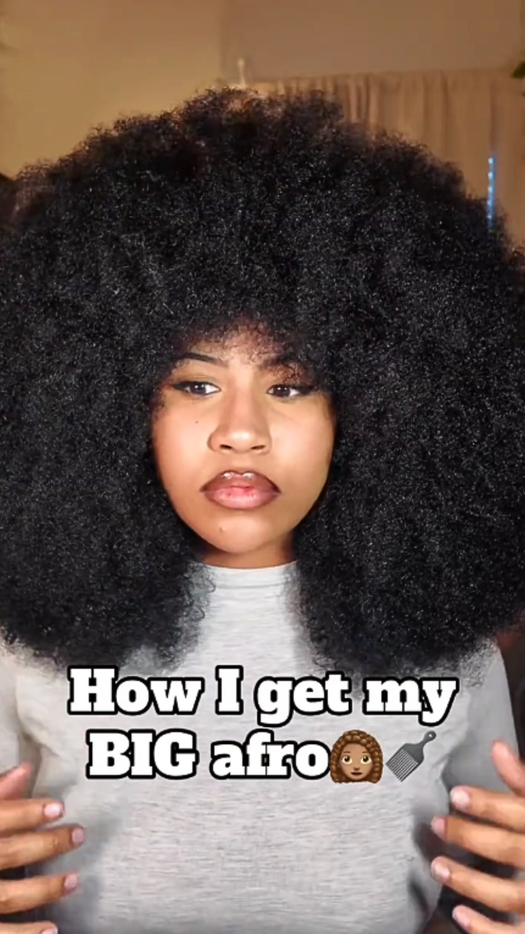 Jumbo pick afro routine for easy detangling