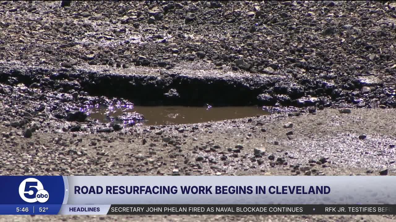 Road resurfacing work begins in Cleveland