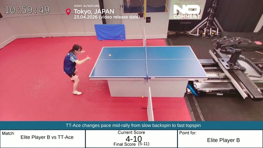 A robot Sony built with AI is defeating human pros at table tennis