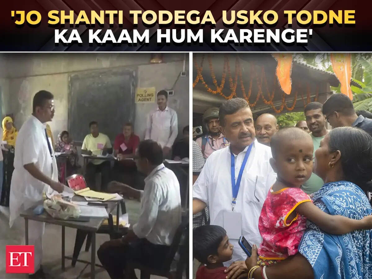 Suvendu Adhikari visits Nandigram, Bhabanipur booths; says 'Sanatani ...