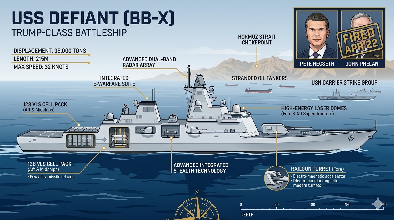 Pentagon axes Navy secretary. What about $17 billion Trump-class warship?