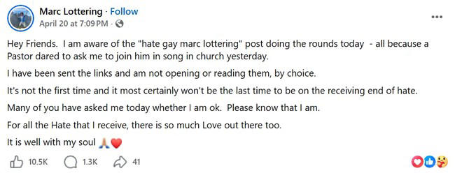 Marc Lottering's bold response to pastor's criticism over church ...