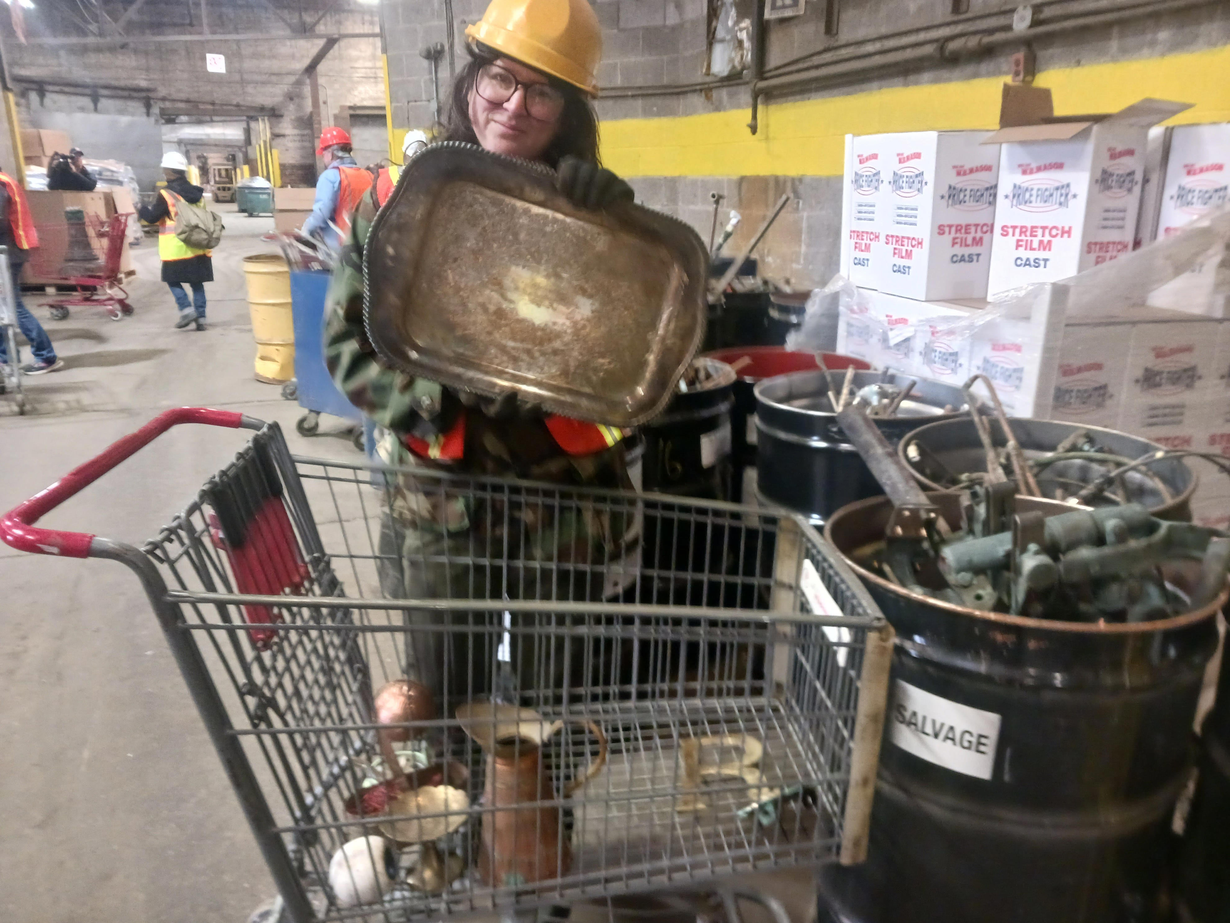 Local artists shop scrap metal recycler in Utica on Earth Day
