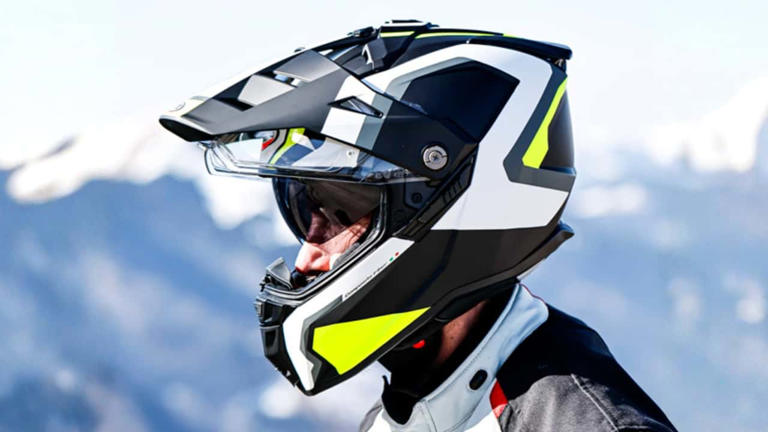 This new adventure motorcycle helmet is essentially two helmets in one