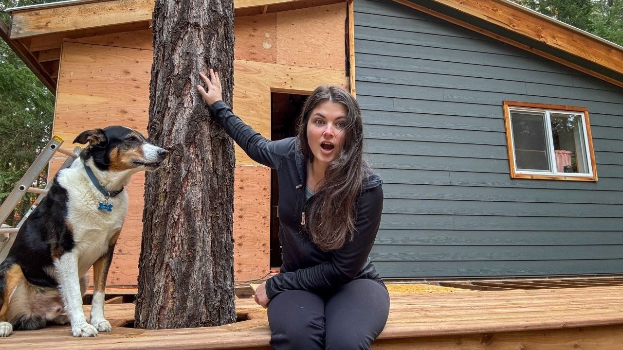 How this woman built a massive deck alone in the wilderness