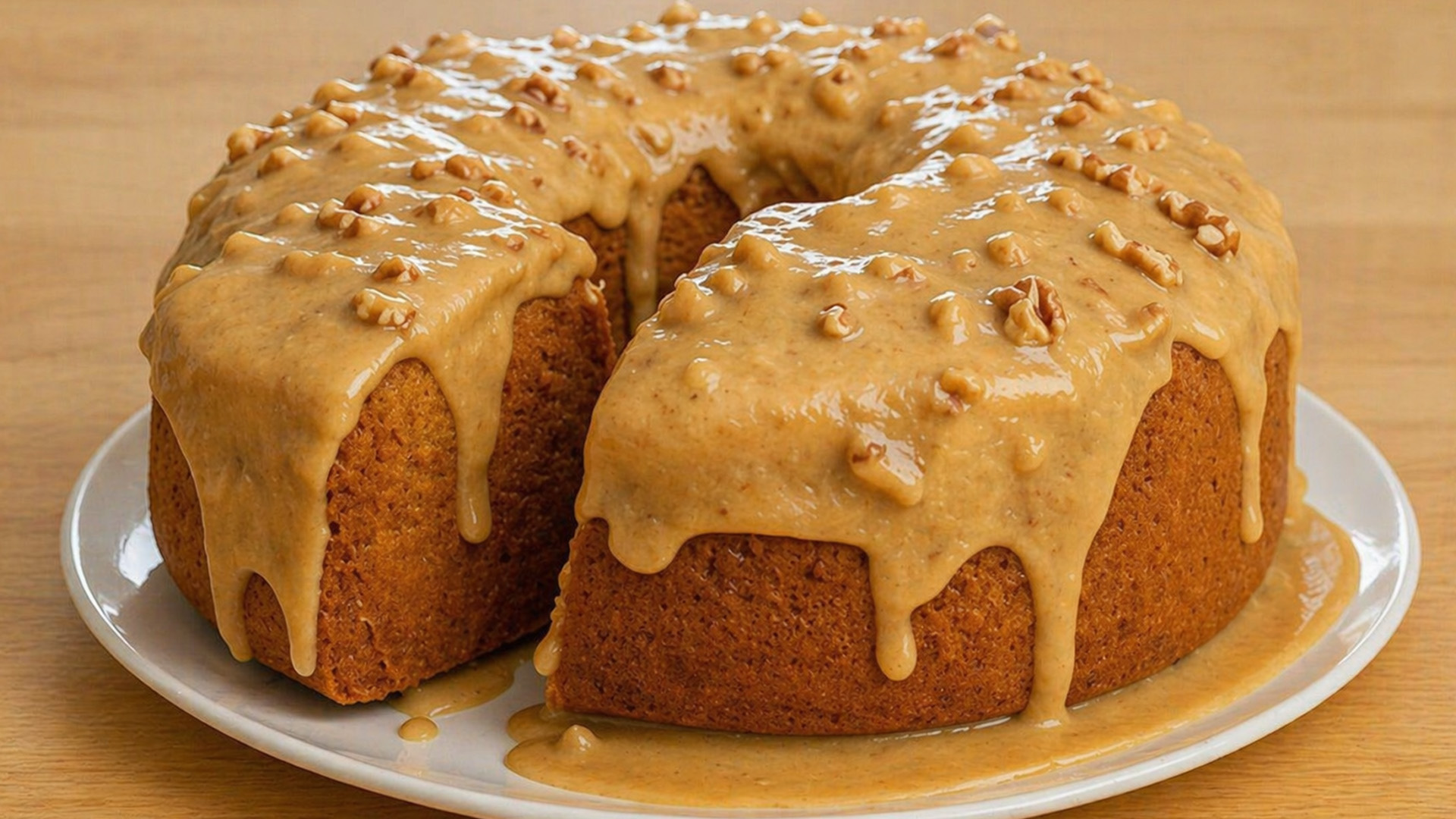 How to make caramel glazed bundt cake