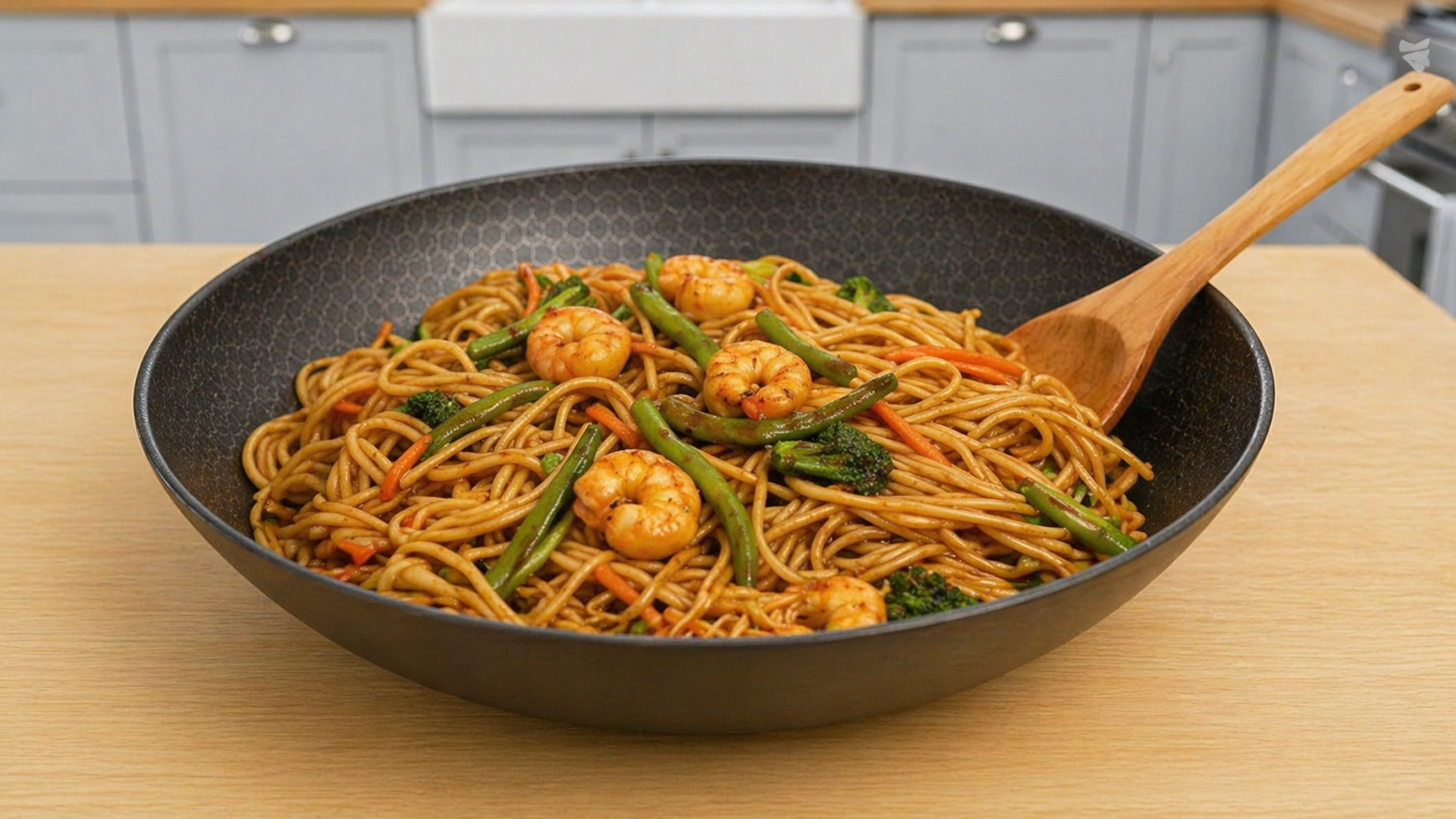 How to make shrimp stir fry noodles