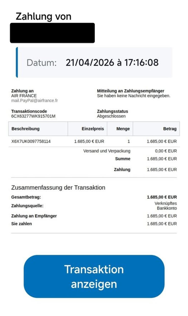 Faszinierend Paypal Fake Rechnung Bildbrend8480