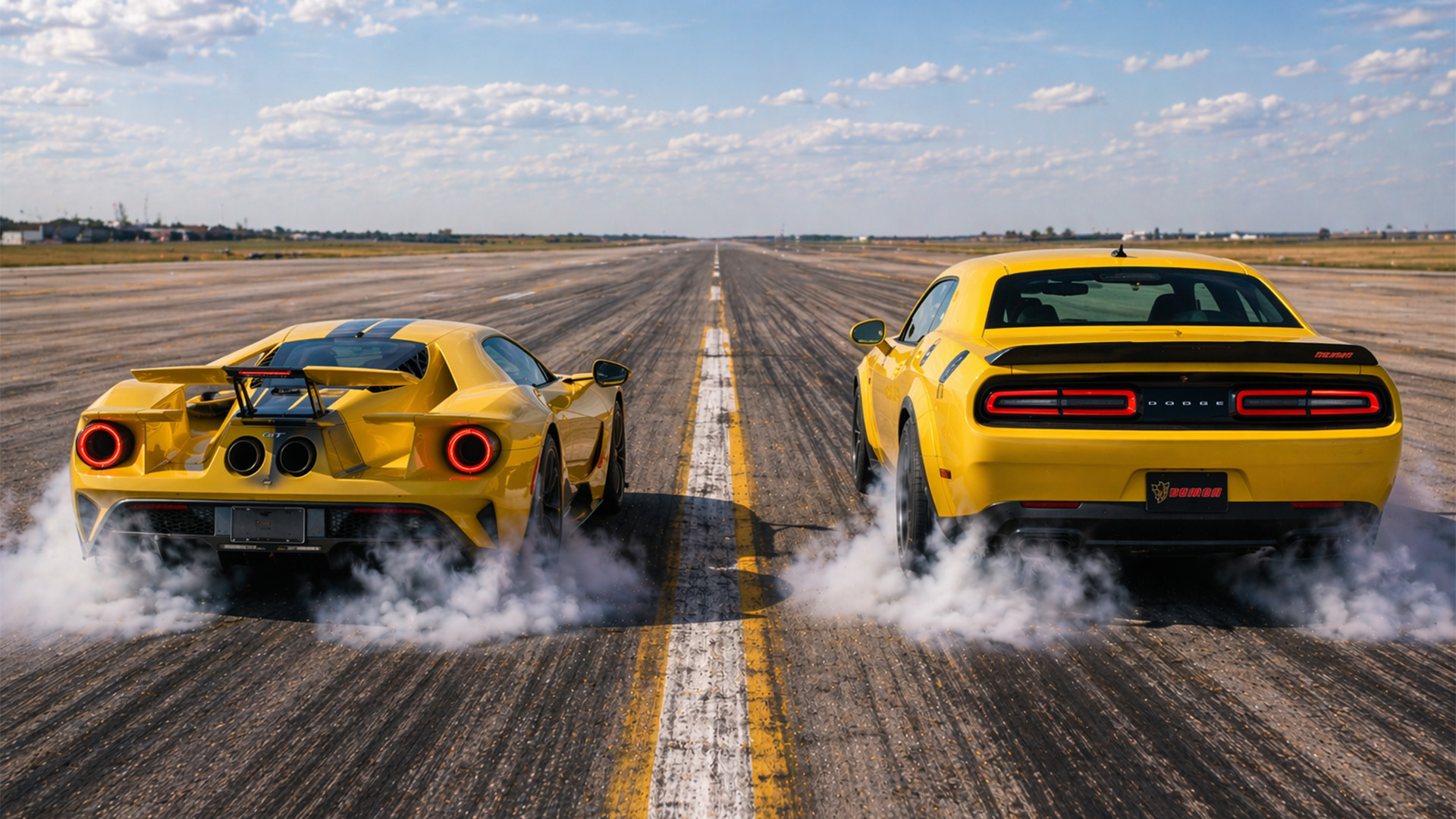 Ford GT vs Dodge Demon drag race