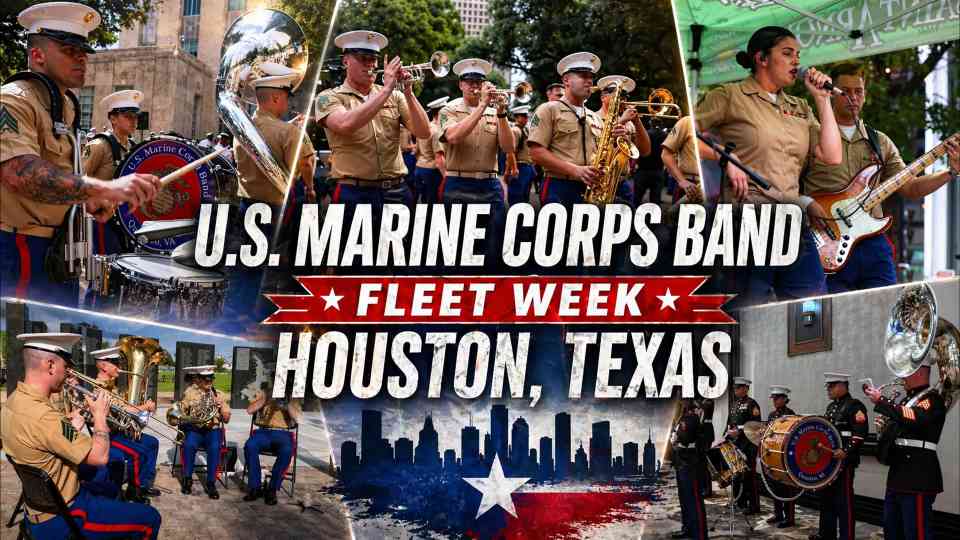 US Marine Corps Band performs at first ever Fleet Week in Houston