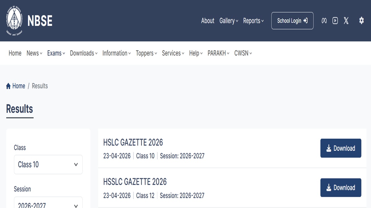 Nagaland Board, NBSE 10th 12th result 2026 now available on nbsenl.edu ...