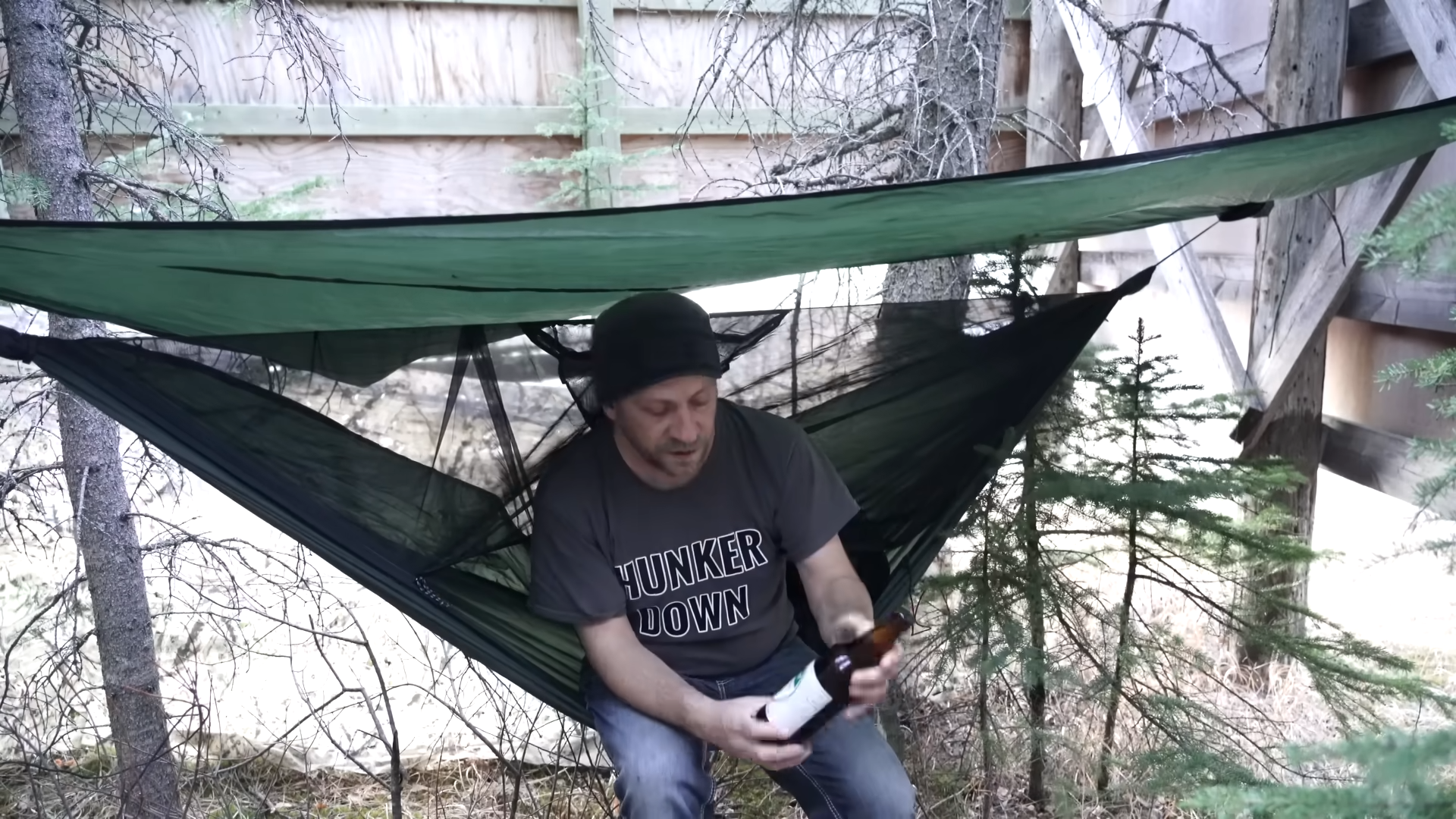 No one knew I was there – camping hidden behind a billboard