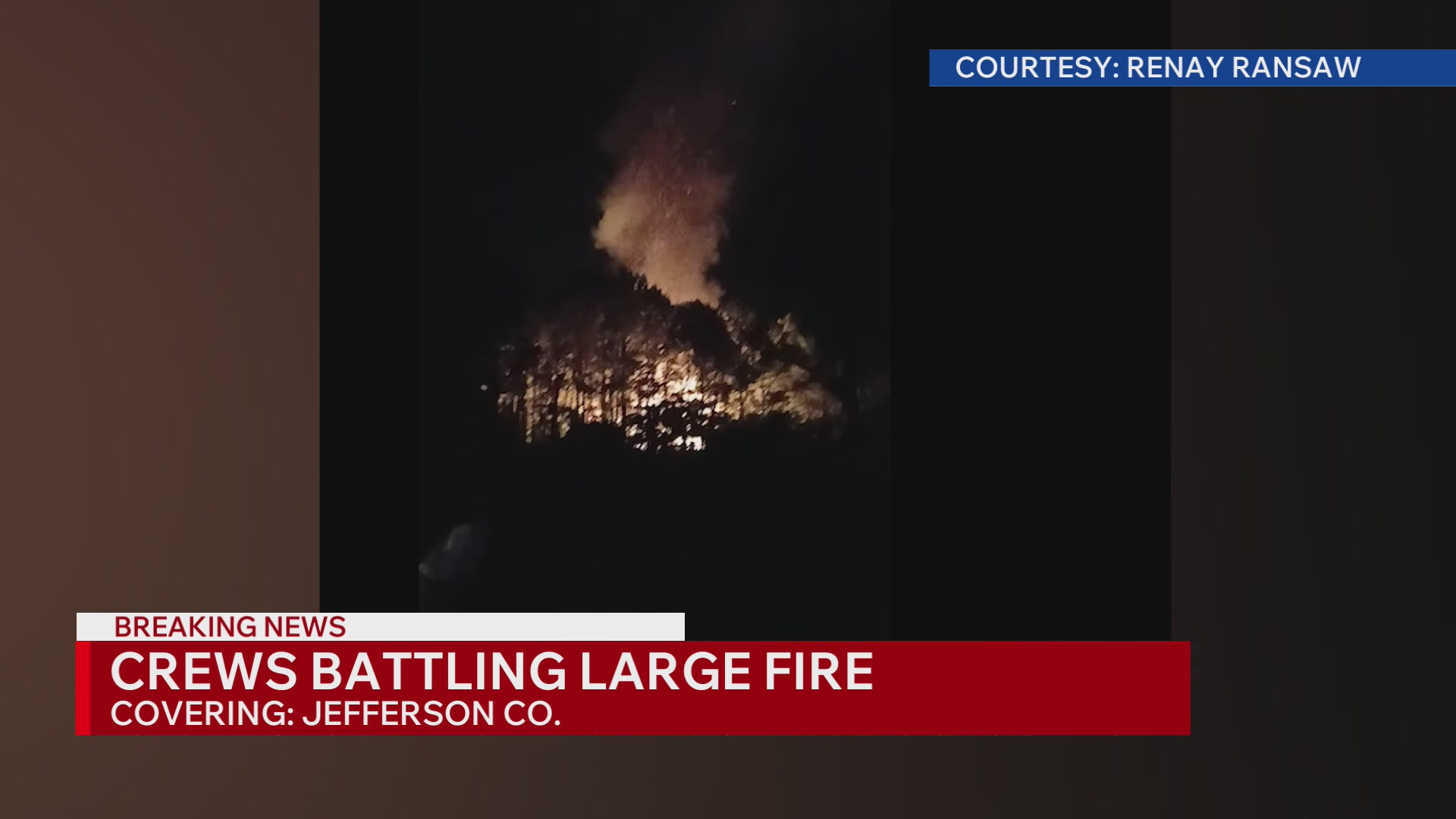 Crews battle large house fire in Jefferson County