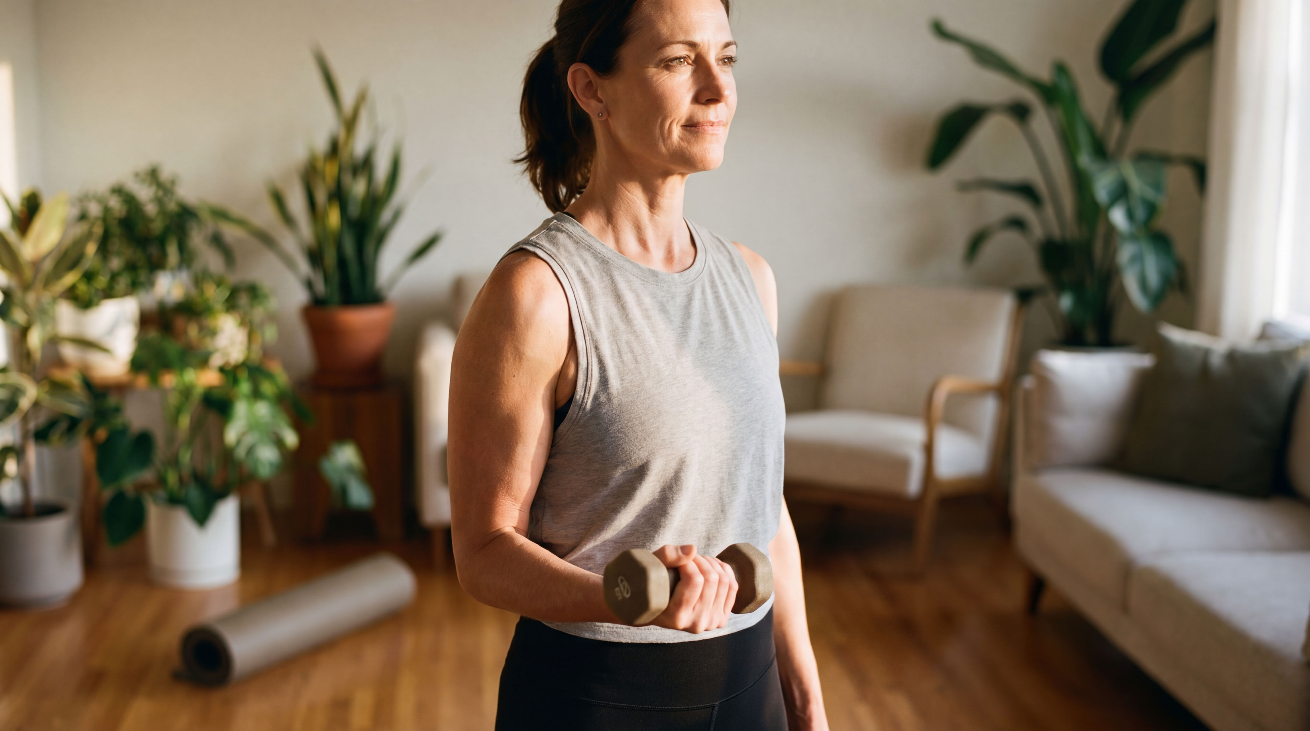This simple dumbbell workout helps women keep their shoulders strong ...