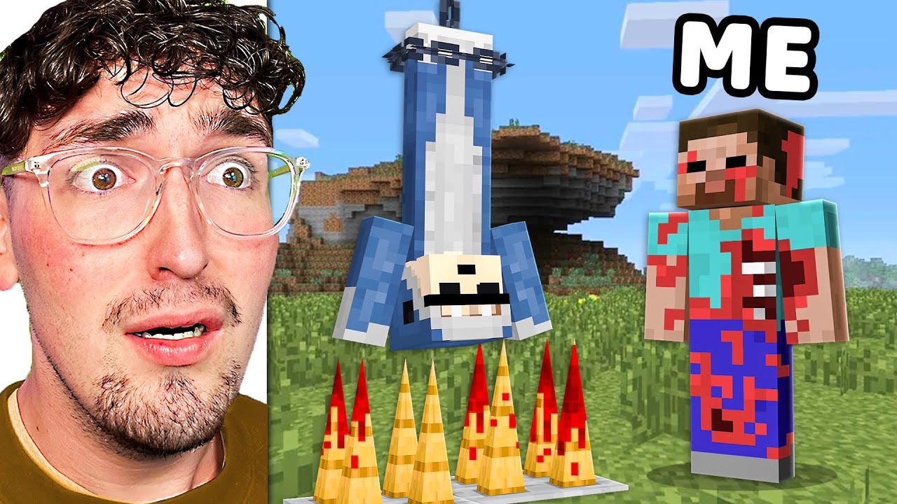 I scared my friend as Blood Steve in Minecraft