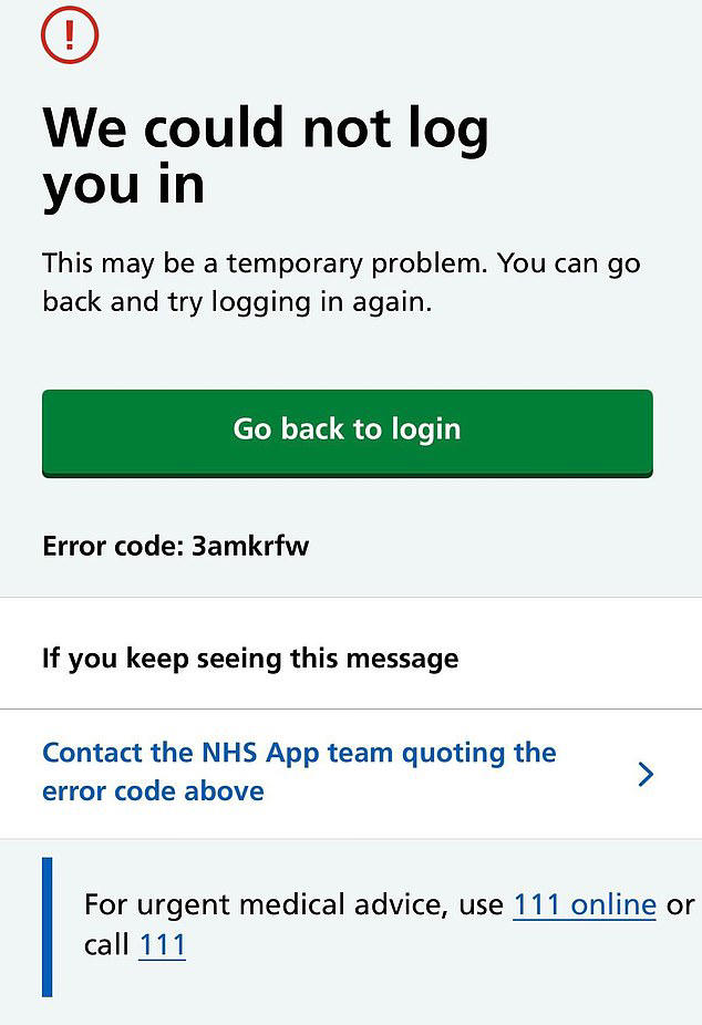 NHS app is down: Millions of patients left unable to access medical ...