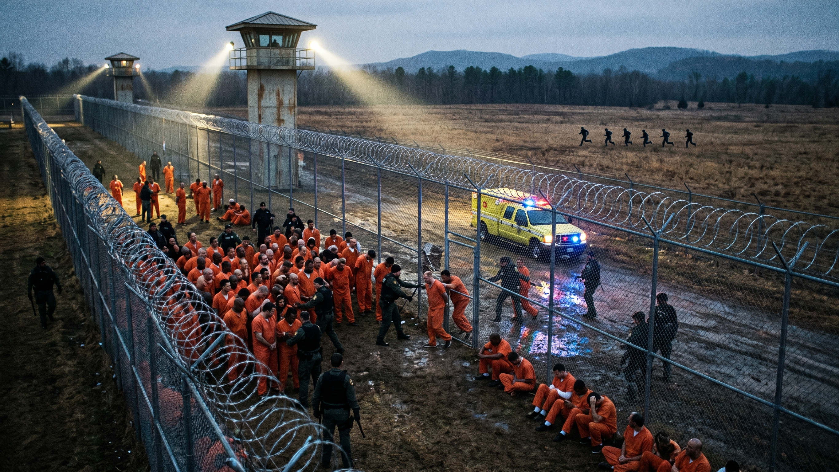 110 prisoners tried to escape - only 6 made it out