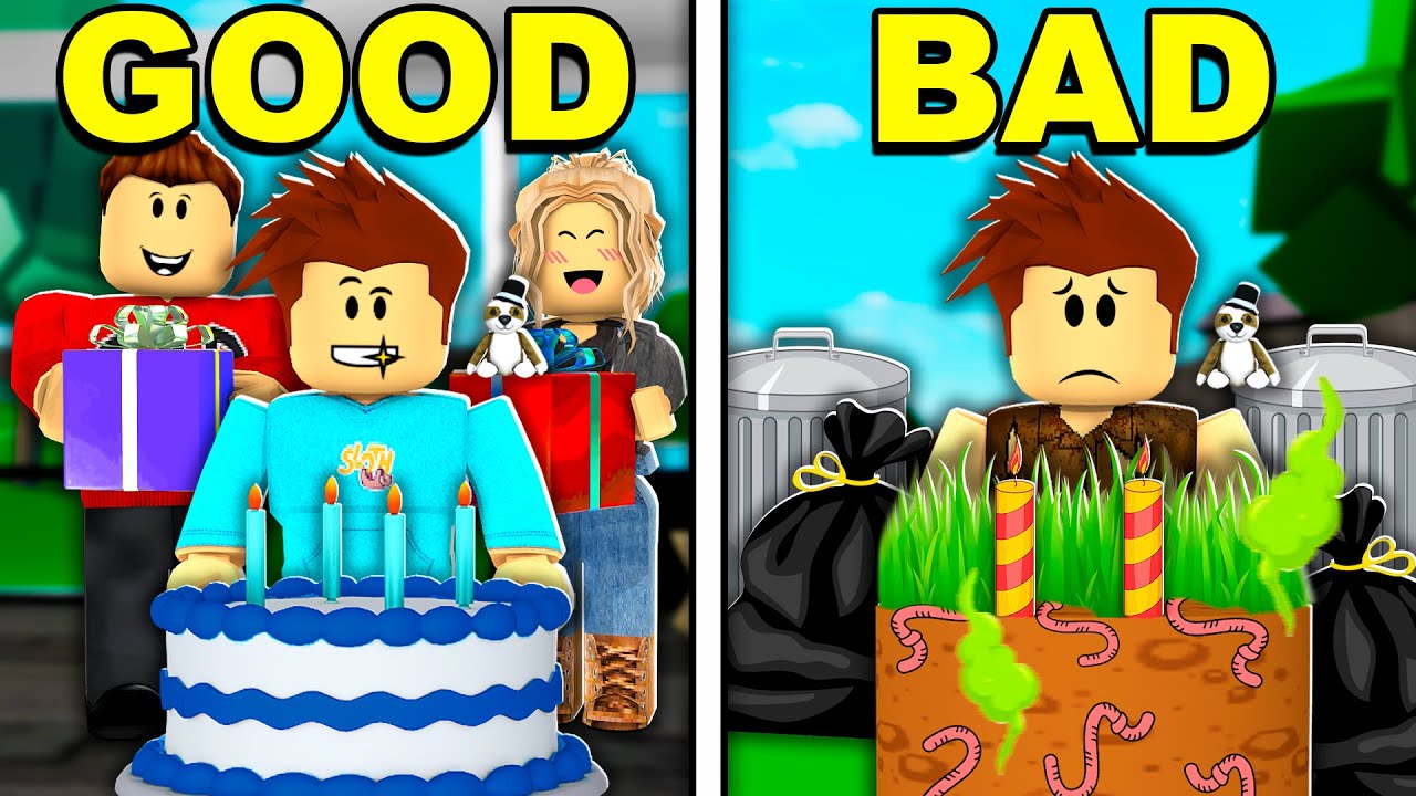 Good birthday versus bad birthday in Roblox Brookhaven