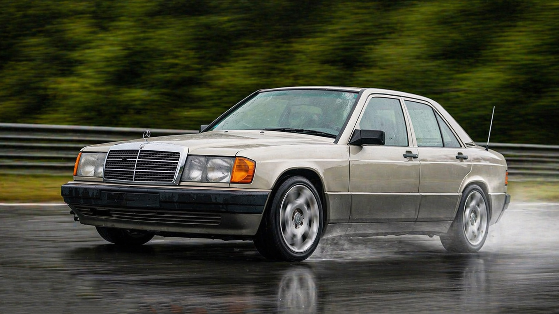 What Happened During Classic Mercedes 190E First Wet Track Run