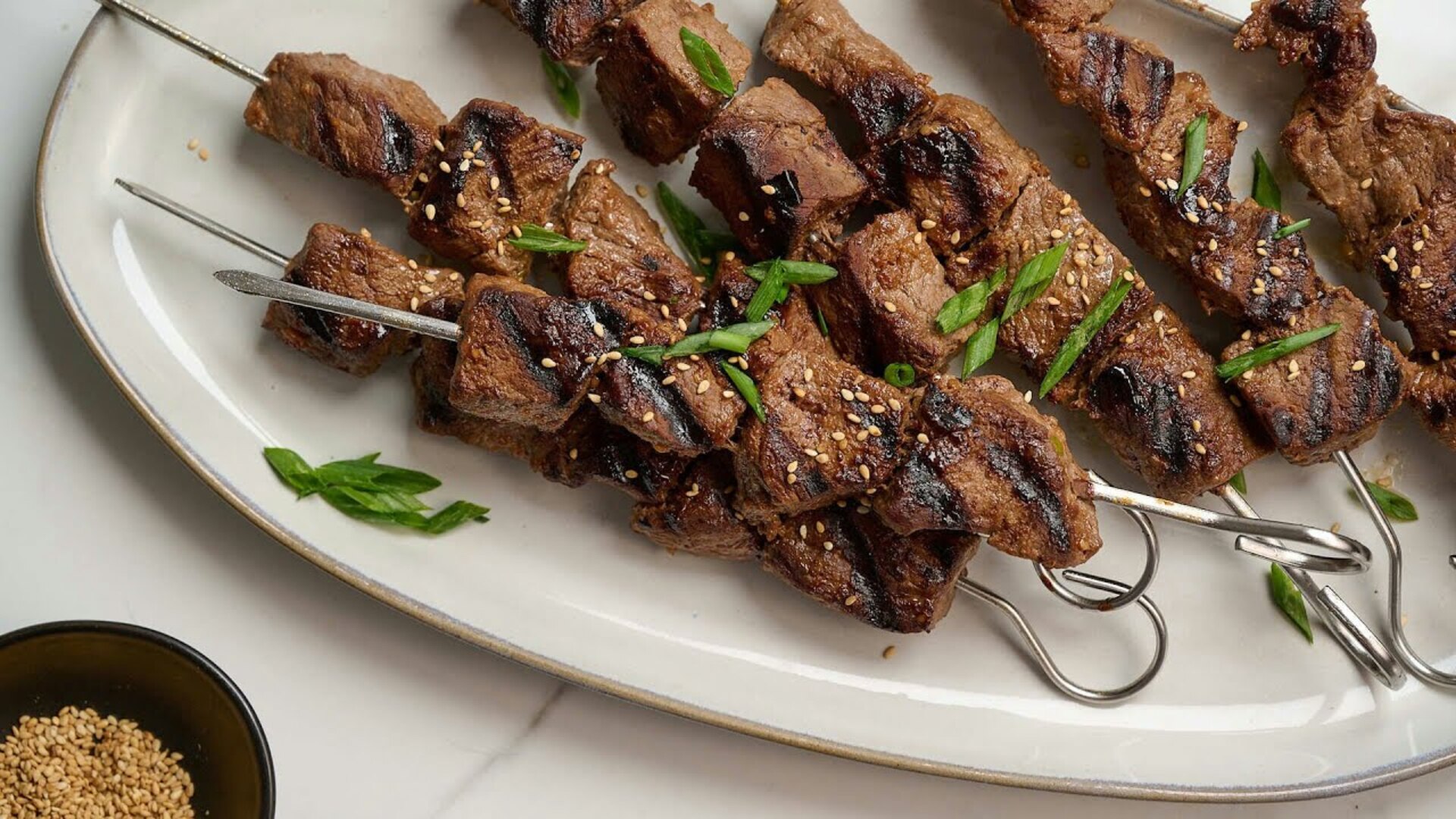 Beef bulgogi kebabs recipe