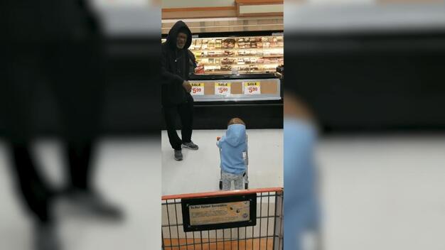 Adorable shopper receives one random act of kindness