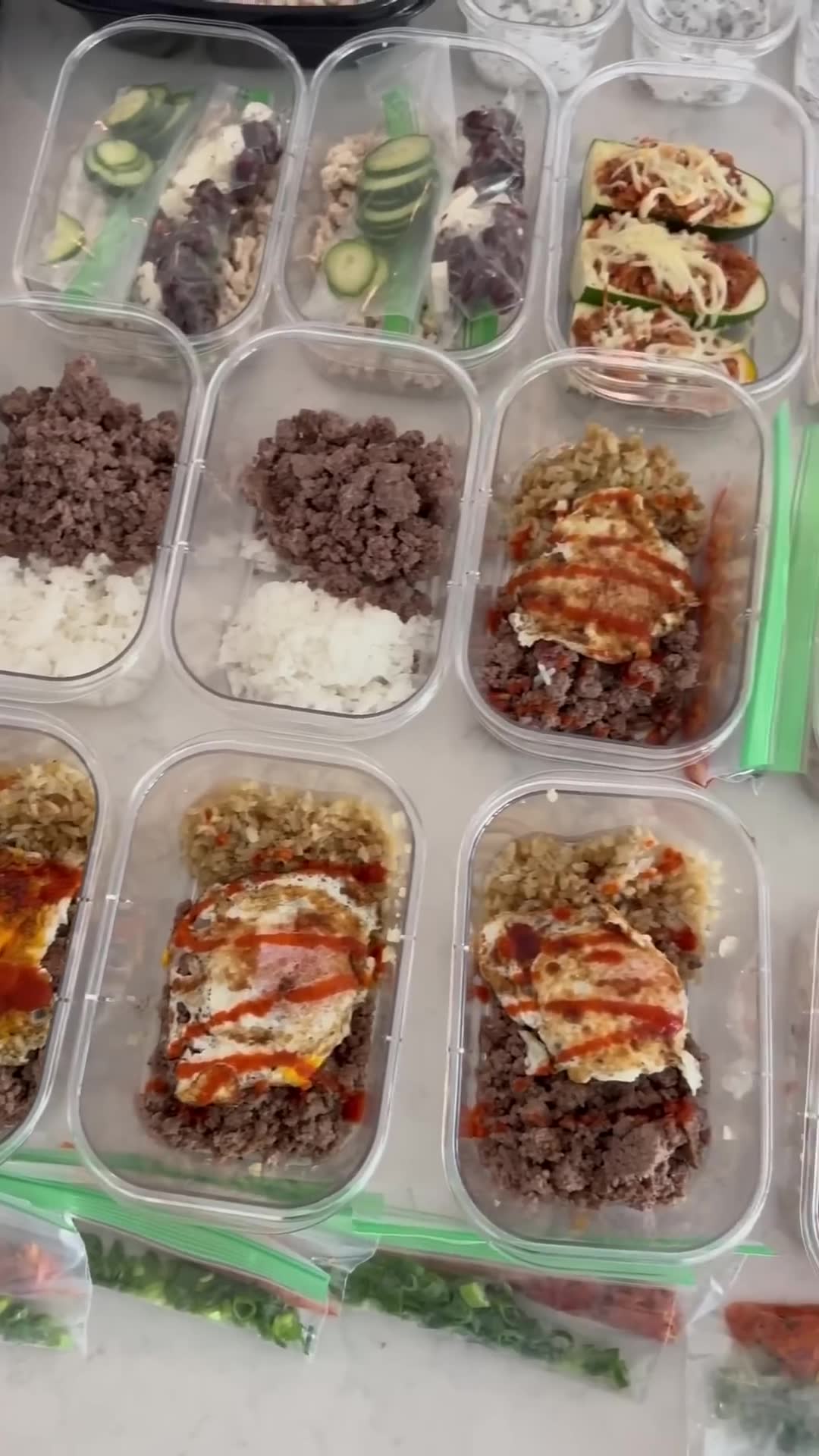 Full week of meal prep from breakfast through dinner