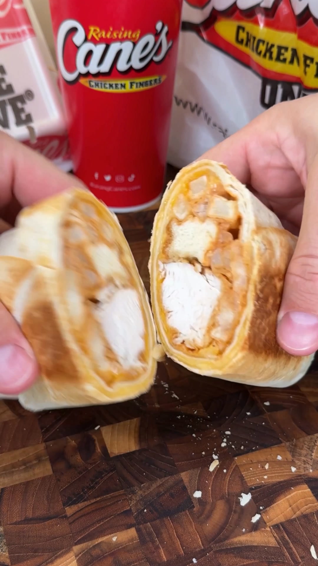 Raising Cane’s burrito food mashup