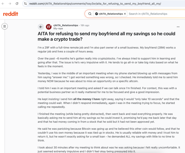 Her boyfriend demanded that she give him her entire life savings so he ...