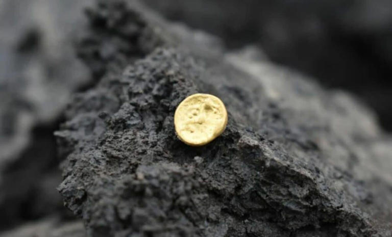 During highway construction, workers unearthed hundreds of gold ...