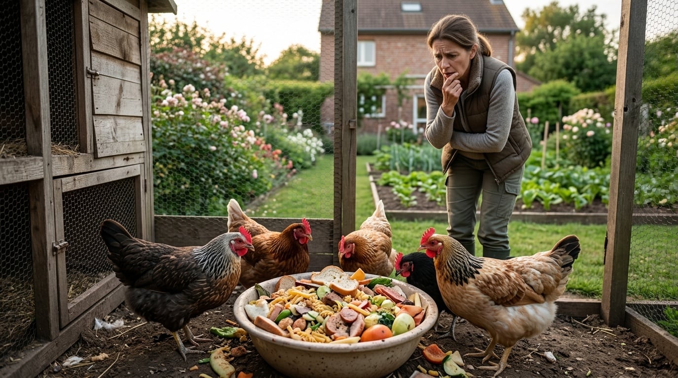 Poules au jardin : cette habitude anti-gaspi que font 80 % des ...