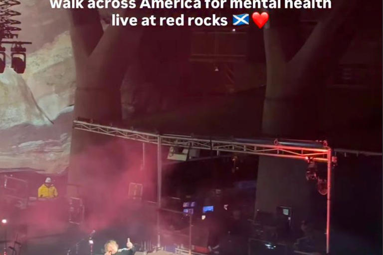 Lewis Capaldi surprises Tartan Army superfan trekking across US in his kilt