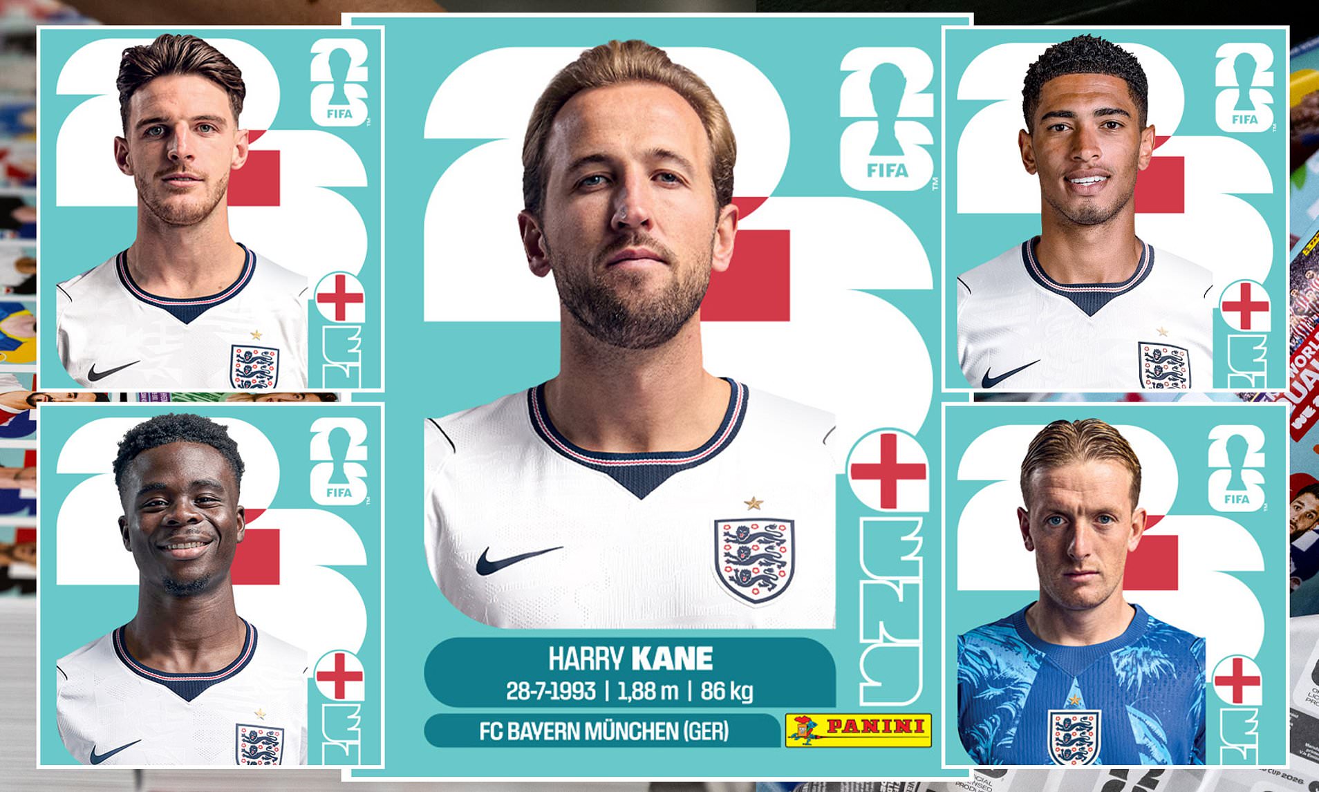 England's World Cup Panini stickers are revealed - in biggest album ...
