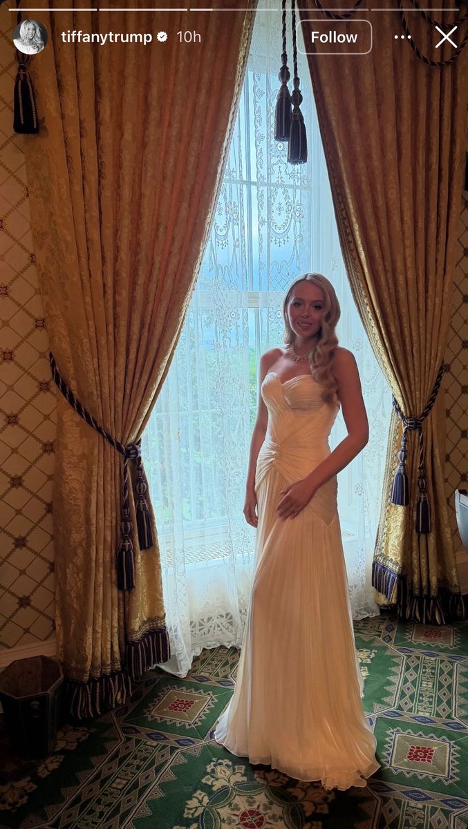 Tiffany Trump shows off her trimmed waist in an elegant postpartum ...