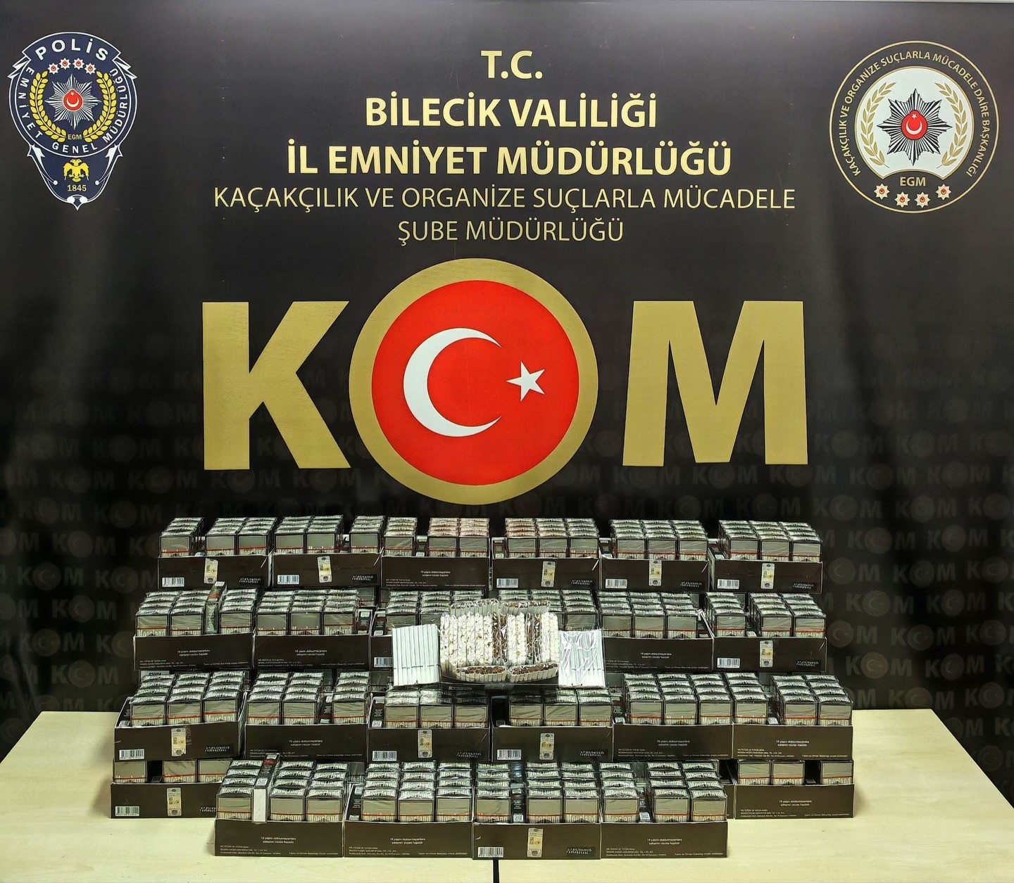 Bilecik’te 15 bin kaçak makaron ele geçirildi: 2 gözaltı