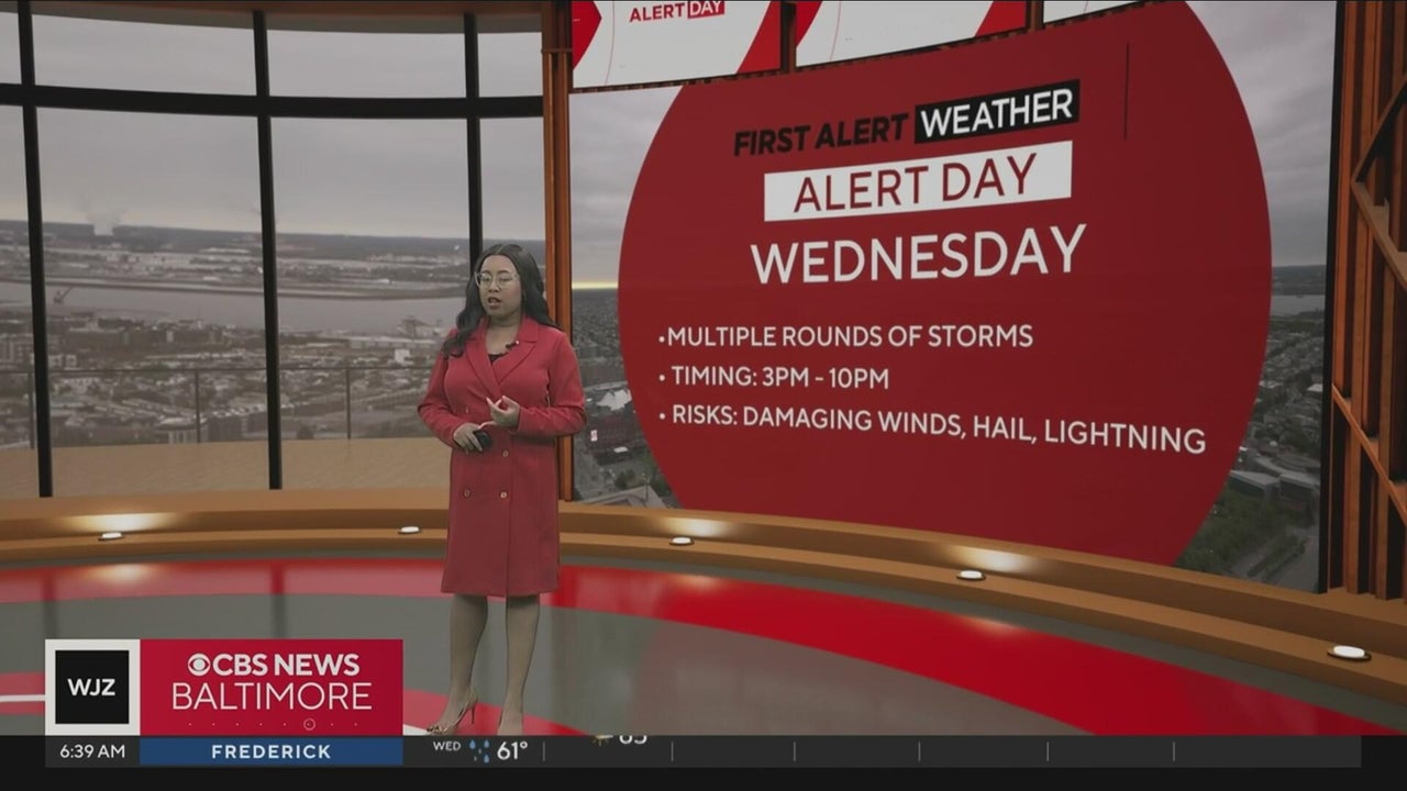 Late day storms in Maryland, drier Thursday