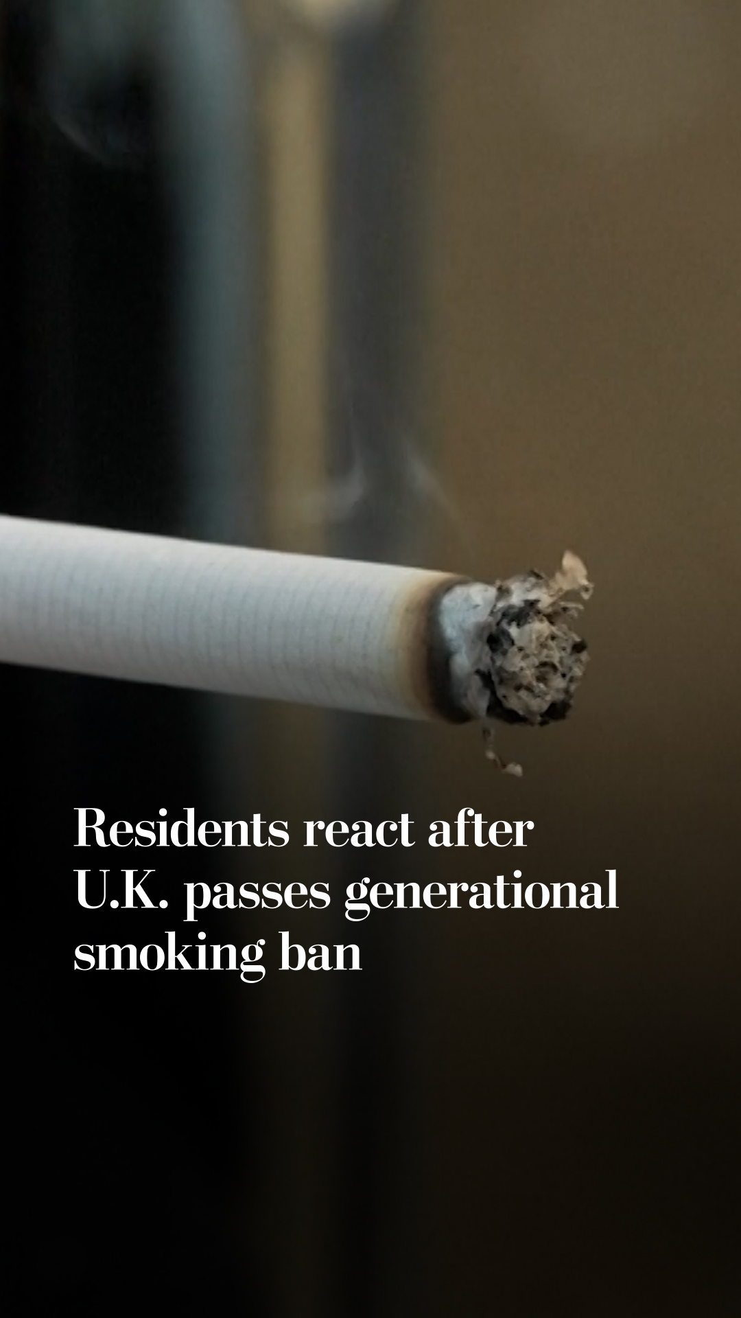 Residents react after UK passes generational smoking ban