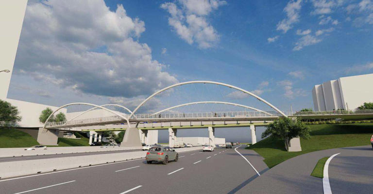 Charlotte takes big step forward on I-277 Rail Trail pedestrian bridge ...