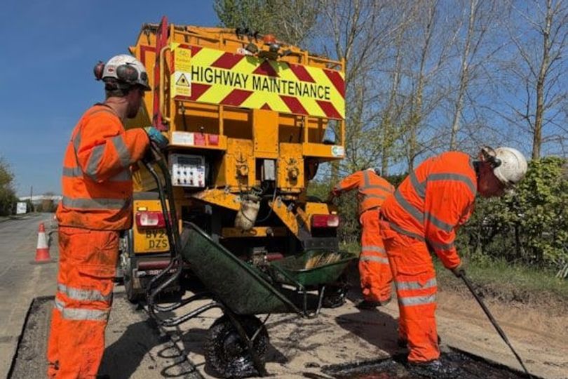 Staffordshire roadworker 'clipped' by car and threatened as council ...