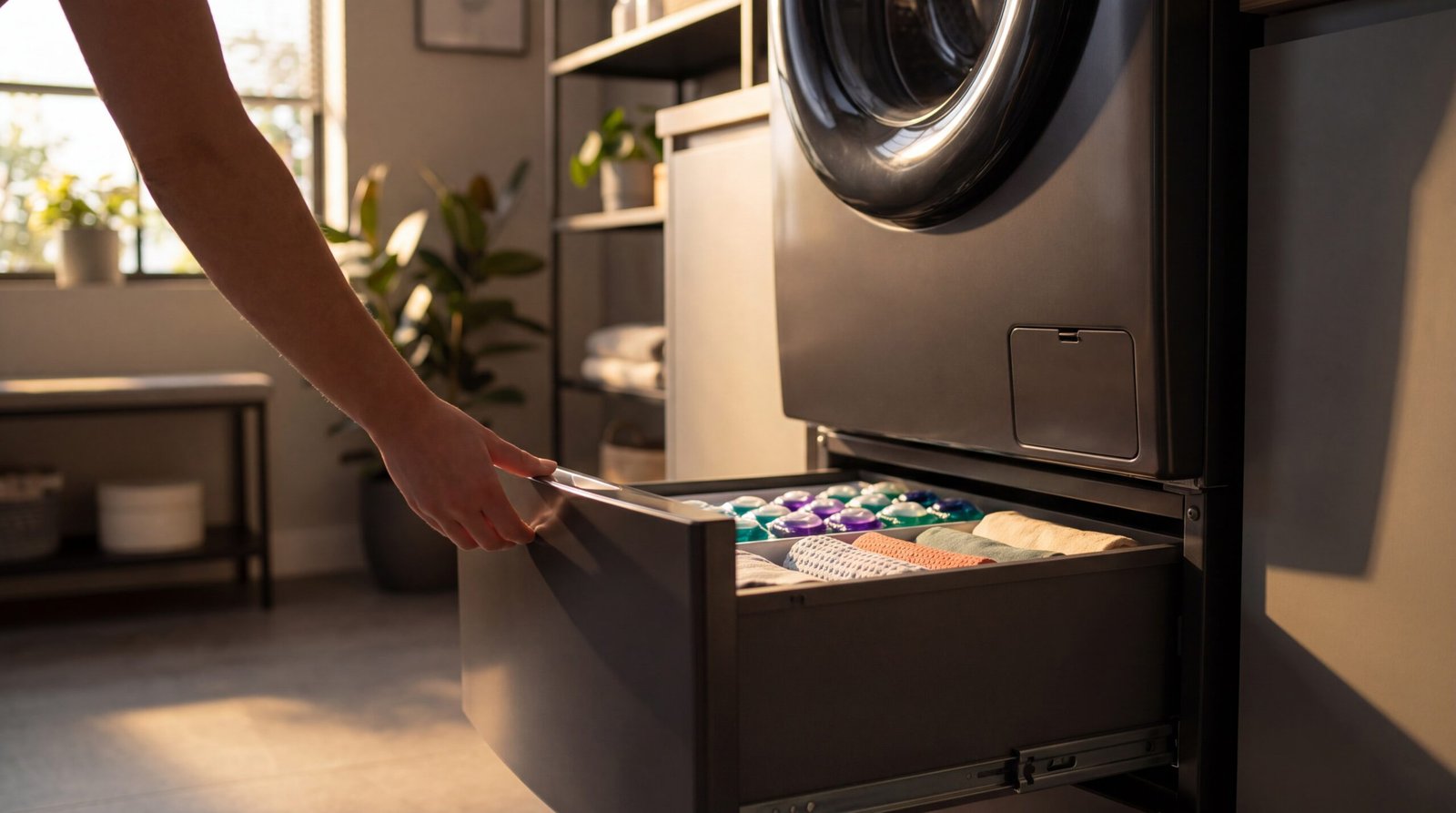 The secret purpose of that drawer beneath your washer and dryer