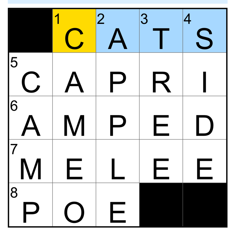 Today's NYT mini crossword answers for Wednesday, April 29
