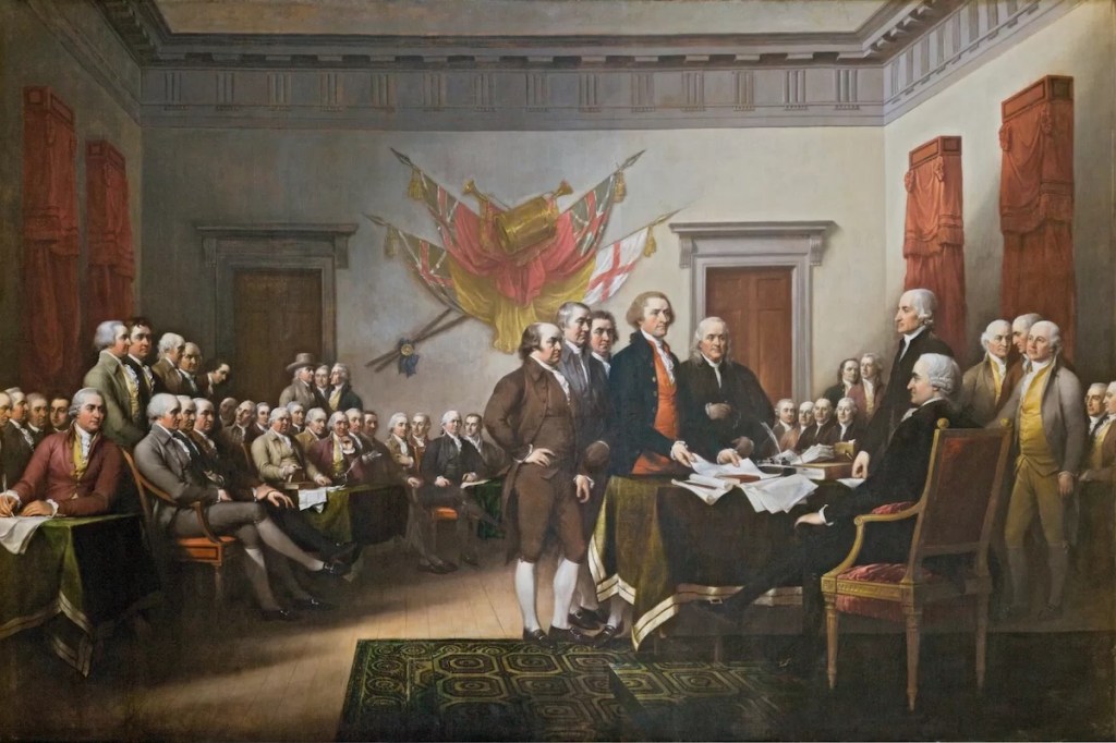 Declaration of Independence painting appears on Trump's US passports